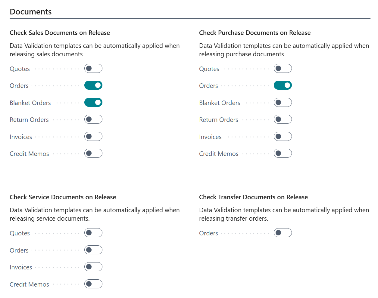 Clever Dynamics - Data Validation Setup